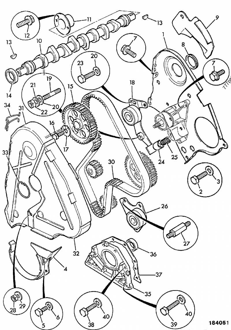 TIMING CASE, CAMSHAFT & GEARS - CONSTRUCTION JCB 208S (BACKHOE LOADER ...