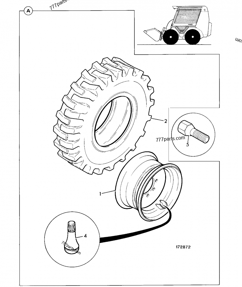 WHEELS & TYRES, 6 STUD, 7.00 X 15 PREMIUM WIDE TRACK - CONSTRUCTION JCB ...