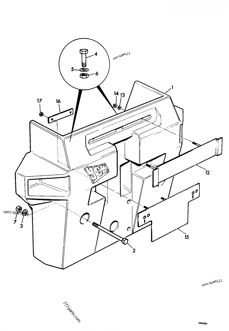 COUNTERWEIGHT, REAR - AGRICULTURAL JCB 930-2 (ROUGH TERRAIN FORKLIFT ...