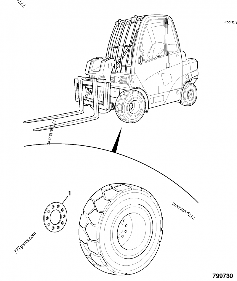 WHEEL SPACER, FRONT, CONCESSION FITMENT - CONSTRUCTION JCB TLT-35D ...