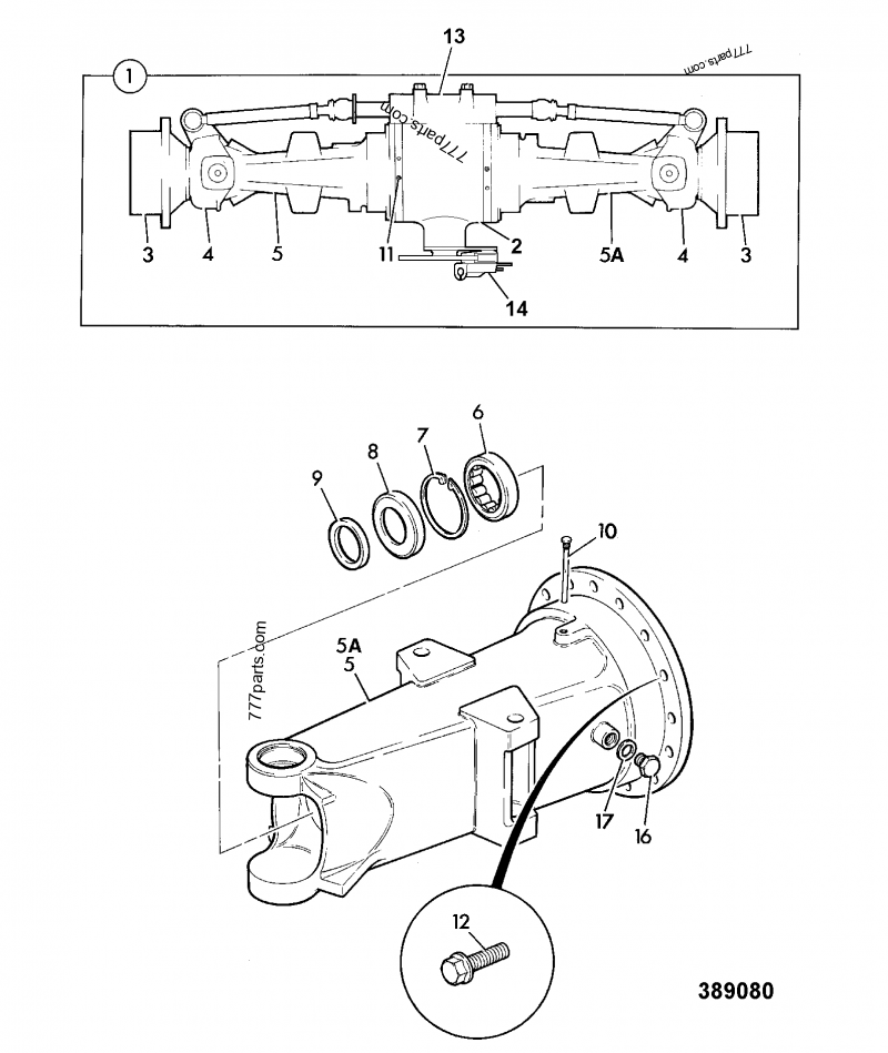 AXLE ASSEMBLY AWS, REAR DRIVE 13.7:1, 453/33750 453/33780 453/34280 453 ...