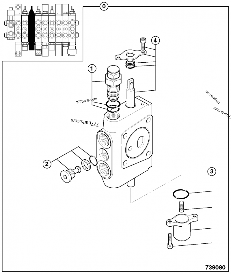 VALVE, SECTION, SWING - AGRICULTURAL JCB 8014 (Parts Catalogue 801X ...