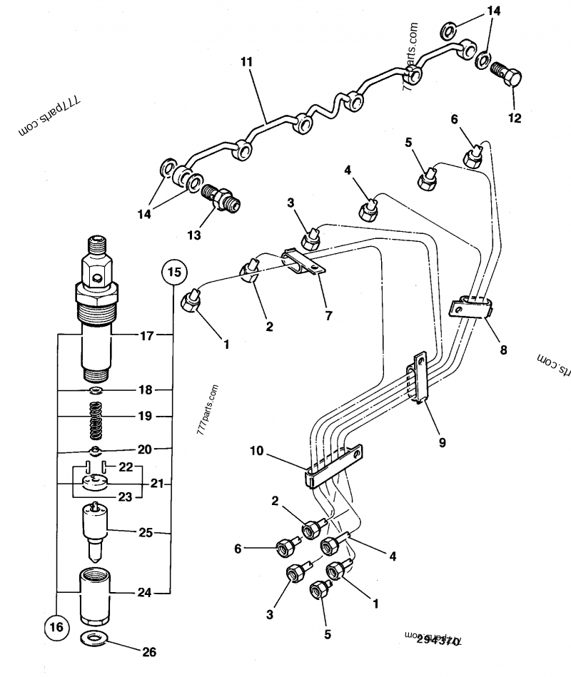INJECTORS, FUEL, & INJECTION PIPES, YH BUILD - CONSTRUCTION JCB 2115 ...