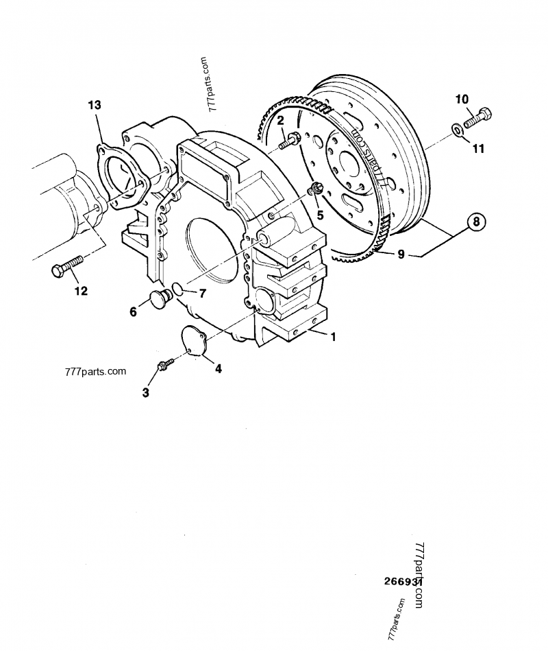 FLYWHEEL & HOUSING - AGRICULTURAL JCB FASTRAC 8250 (JCB HIGH SPEED ...