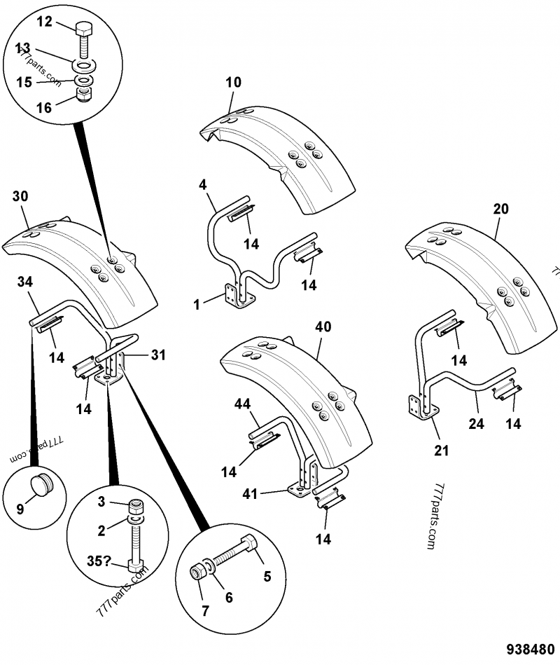 FENDERS, 506 - CONSTRUCTION JCB 509-42 (LOADALLS 506-36,507-42,509 ...