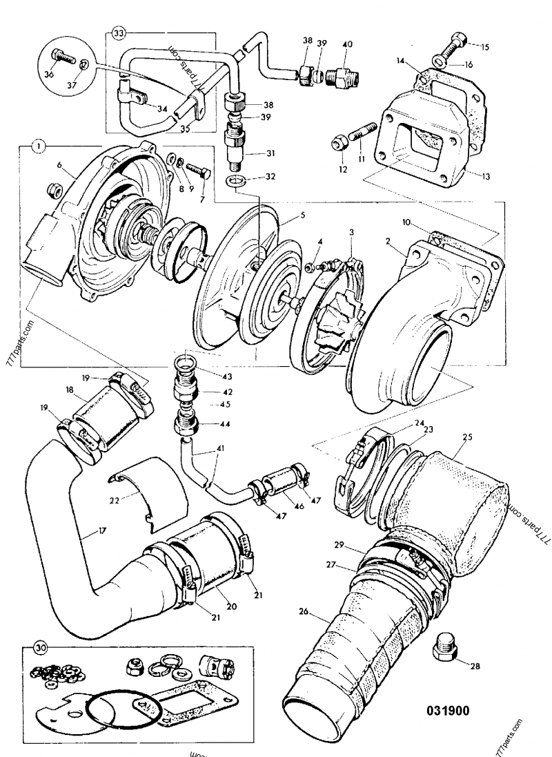 TURBOCHARGER - CONSTRUCTION JCB 808 (CRAWLER EXCAVATOR, 9802/2400 ...