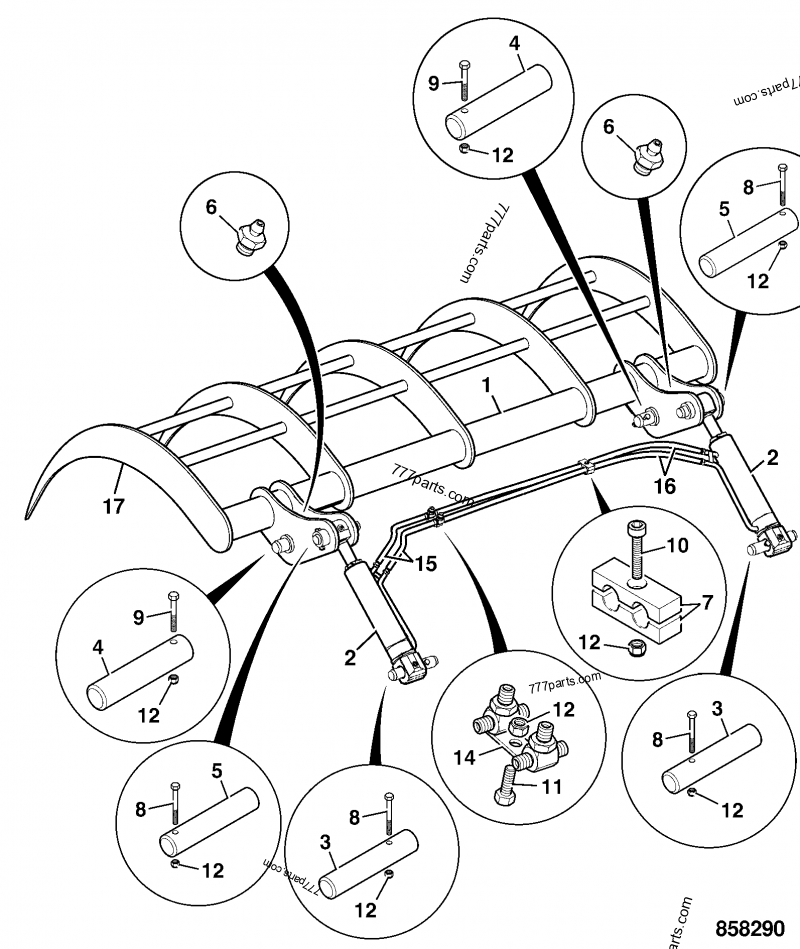 980/90171, TOP GRAB, PROFILED TINES - JCB INDIA JCB POLE PLANTERS ...