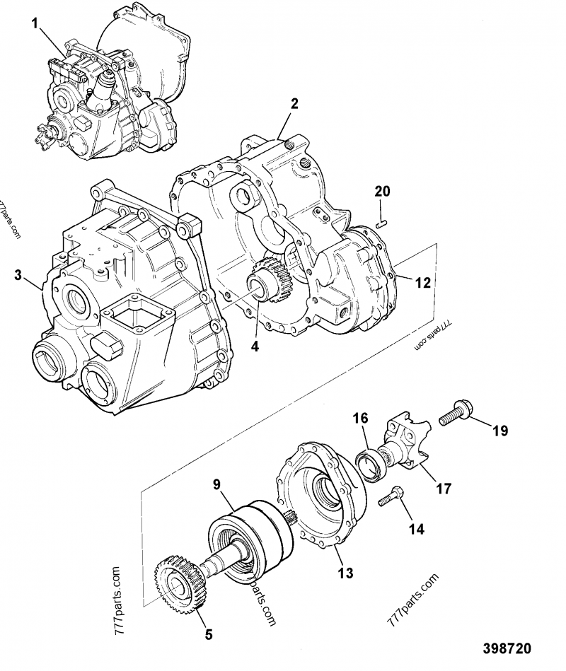 TRANSMISSION 4WD, ASSEMBLY 445/80180 - CONSTRUCTION JCB 930-4WD (RTFL ...