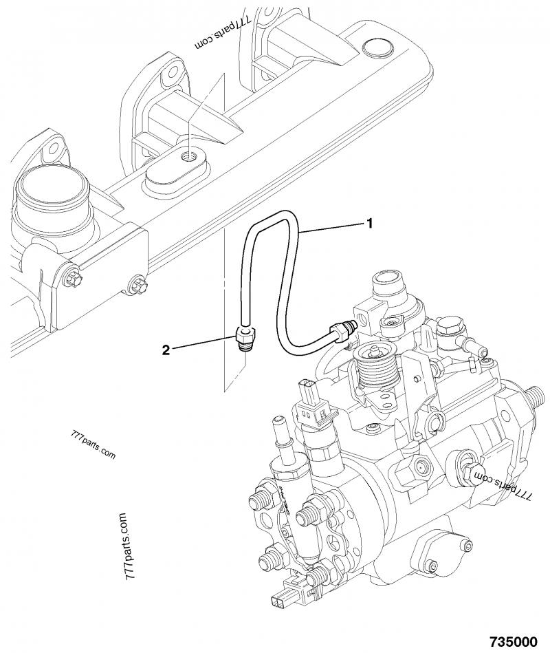 FUEL PIPE, BOOST CONTROL - POWER SYSTEMS JCB 320/40068 (JCB444 4 ...
