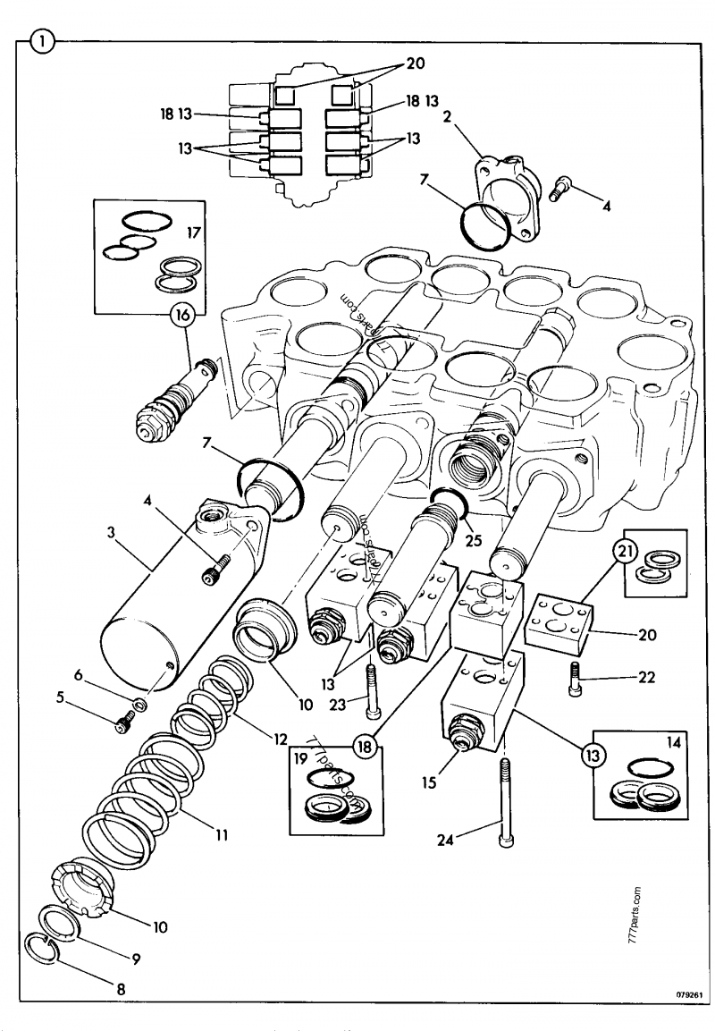 VALVE, CONTROL, 4 SPOOL, R.H. TRACK, BOOM, DIPPER BOOST & BUCKET ...