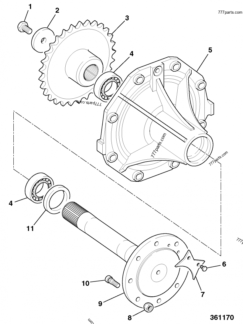 HUB & COMPONENTS, FRONT LEFT HAND - AGRICULTURAL JCB ROBOT 1110T (ROBOT ...