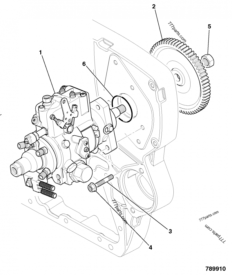 FUEL INJECTION PUMP - VIBROMAX JCB 320/40007 (JCB444 4 CYLINDER ENGINE ...