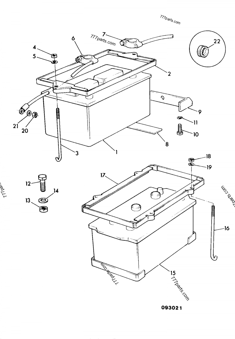 BATTERY INSTALLATION, 12 VOLT - CONSTRUCTION JCB 812-Super (CRAWLER ...