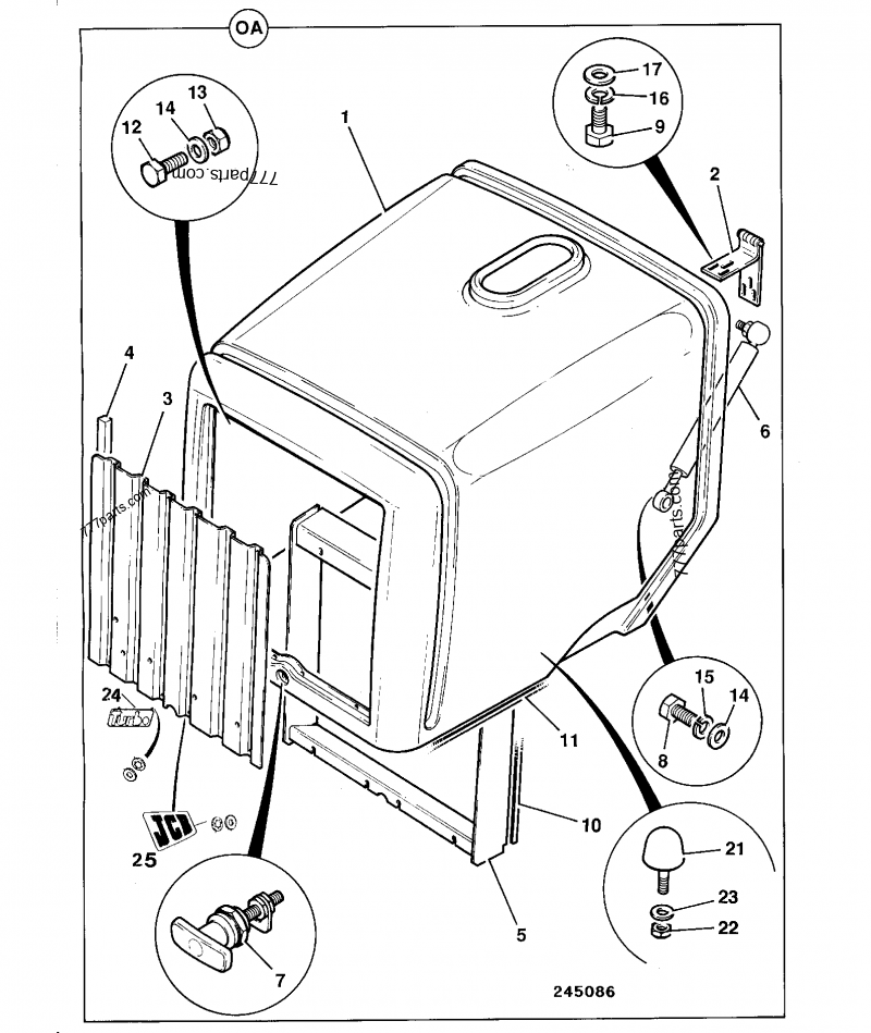 COVER,, ENGINE 'PLASTIC' - JCB INDIA JCB 526 (LOADALL, 9802/7910 ...