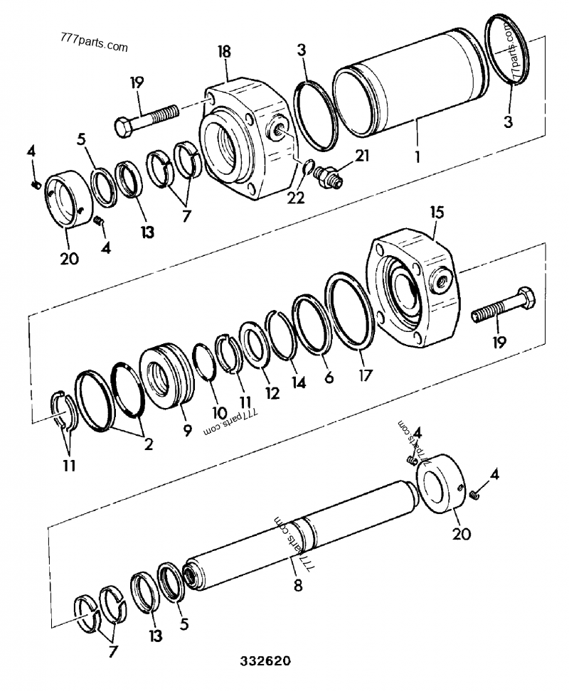 RAM, STEERING, GROUP - CONSTRUCTION JCB JS175W (WHEELED EXCAVATOR JP ...