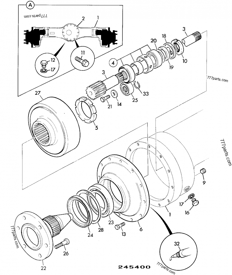 AXLE ASSEMBLY, FRONT, 448/31300 448/58100 - CONSTRUCTION JCB 407ZX ...