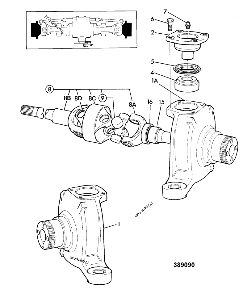 KNUCKLE, STEERING, AWS REAR AXLE, 453/33630 453/33660 453/34240 453/ ...