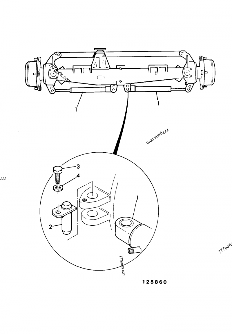 RAM,STEERING, REAR AXLE, INSTALLATION - CONSTRUCTION JCB .532 (LOADALL ...