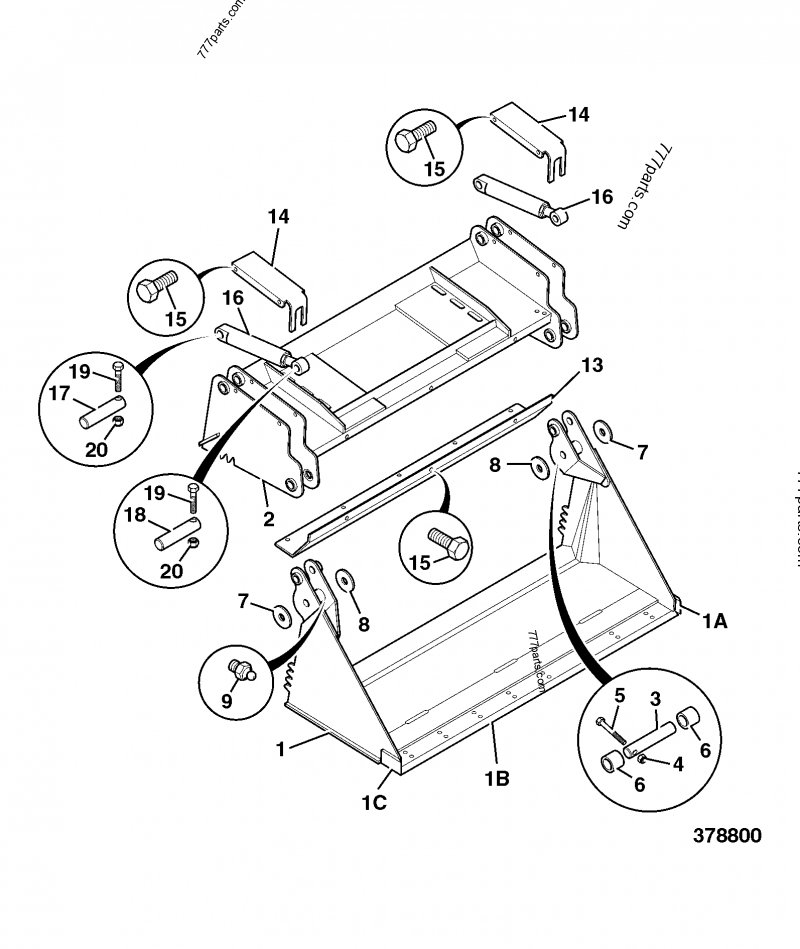 SHOVEL, CLAM, 6 IN 1, 2030 WIDE - CONSTRUCTION JCB ROBOT-190HF (ROBOT ...