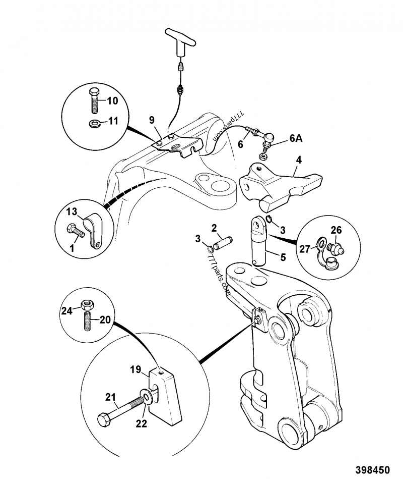 CONTROLS, LEVER, IN CAB BOOM LOCK, SIDESHIFT - CONSTRUCTION JCB 3CX-T ...