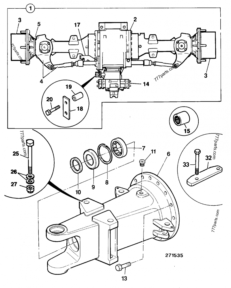 AXLE,3 PIECE,SD 70, PAD MOUNTED, 453/33330,528S & 528-70 - CONSTRUCTION ...