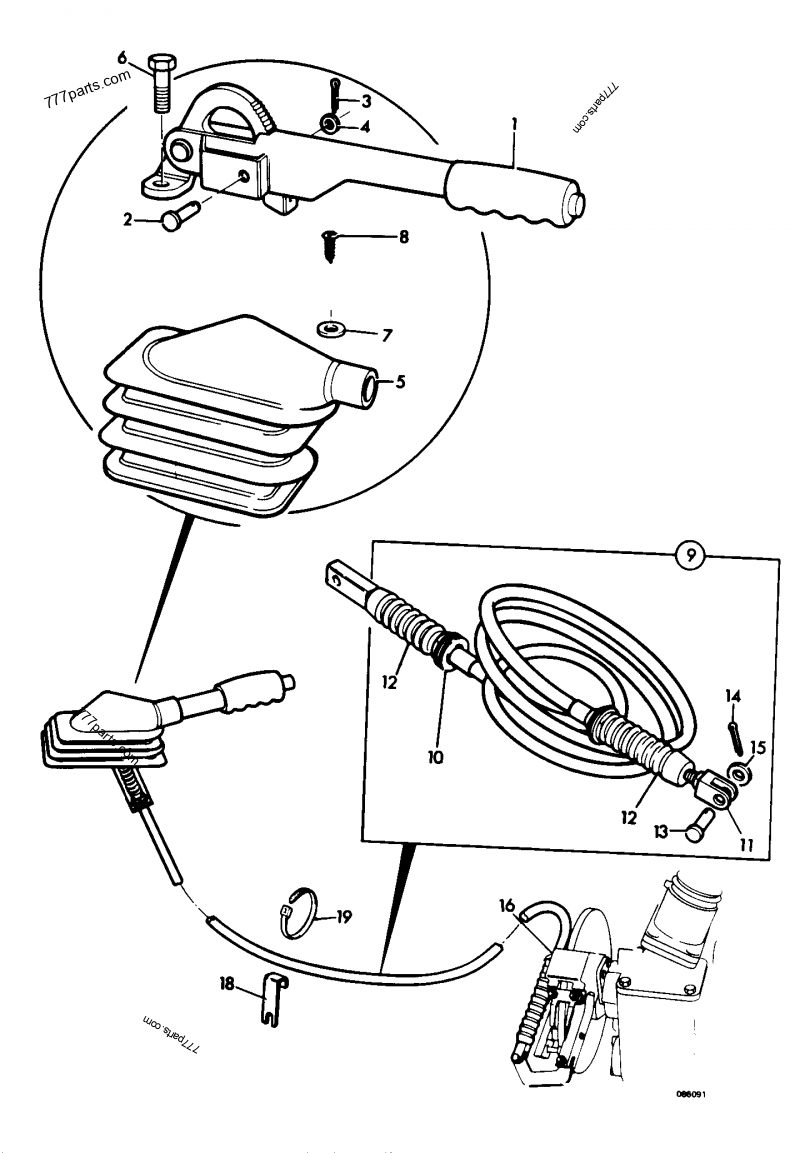 CONTROL, PARKING BRAKE - CONSTRUCTION JCB 1400B-4WD (BACKHOE LOADER USA ...