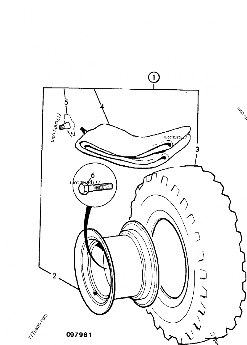 WHEEL & TYRE, ASSEMBLY, FRONT, 2WS 2WD 12.5X20 - CONSTRUCTION JCB ...