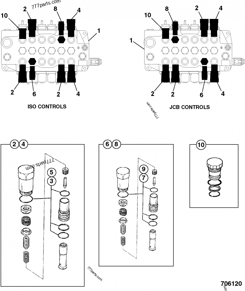 VALVE, RELIEF, EXCAVATOR, SIDESHIFT, "CONTROLLED LEAK" - AGRICULTURAL ...