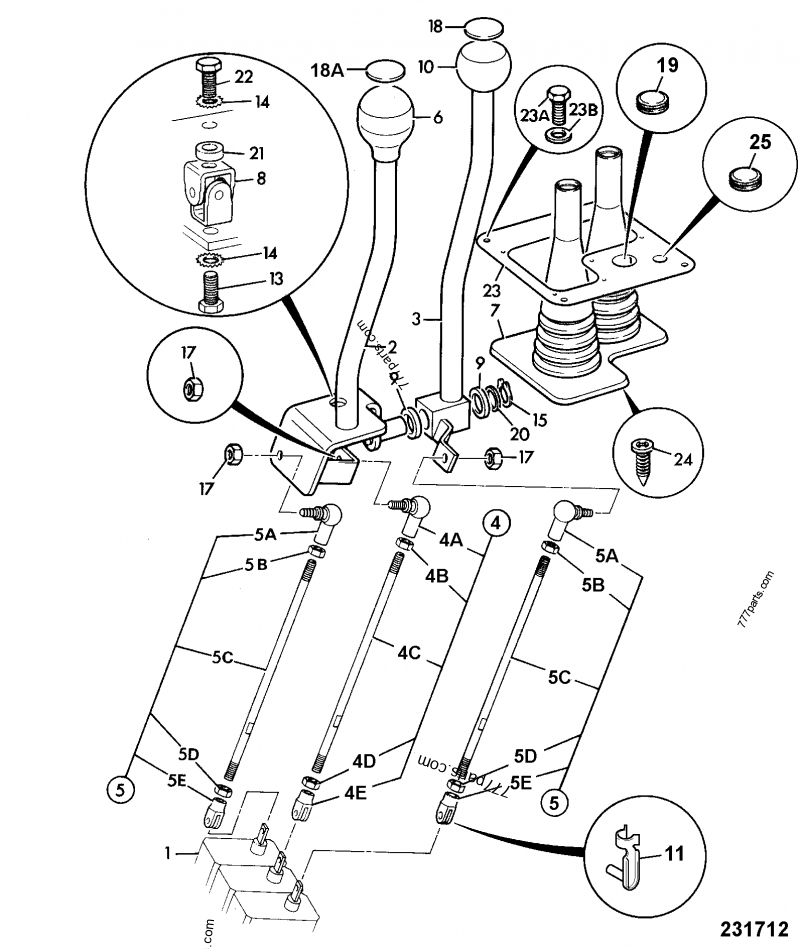 CONTROLS, LOADER, AUXILIARY, OPTIONAL - AGRICULTURAL JCB 4CX-PC ...