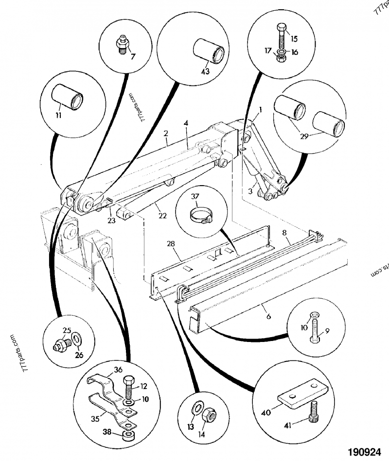 BOOM - CONSTRUCTION JCB 520S (LOADALL, 9802/7910, M279000-) | 777parts.com