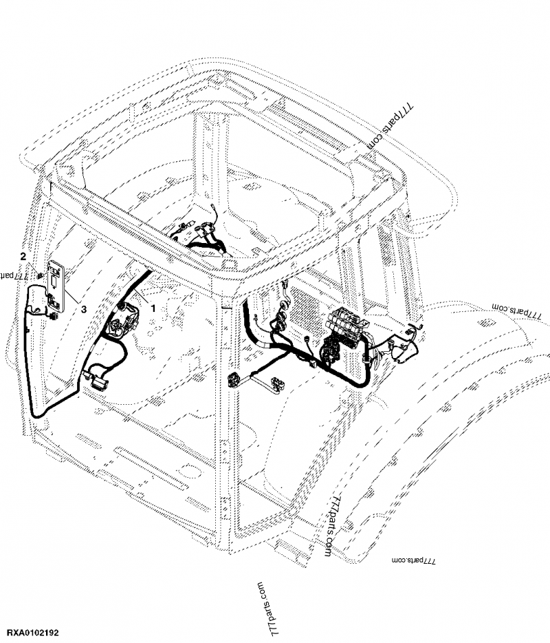 CAB WIRING HARNESS - ENGINE, POWERTECH John Deere 9.0 L - ENGINE ...