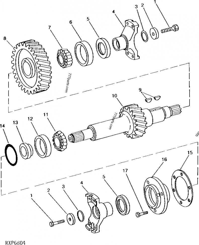 Output Shaft With Gear (12-Speed Syncro/24-Speed PowrSync™) - ENGINE ...