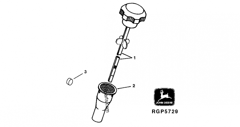 4008 (ENGINE OIL DIPSTICK) [04I11] - ENGINE, POWERTECH John Deere 8.1 L ...