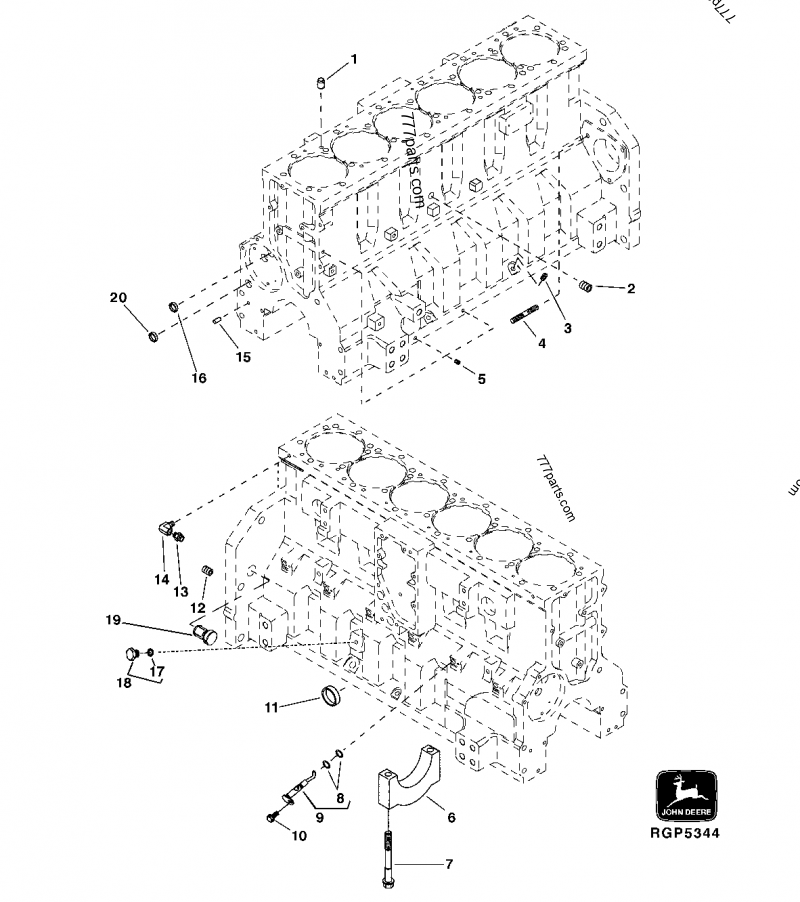 CYLINDER BLOCK FITTINGS AND MAIN BEARING CAPS [04C21] - ENGINE ...