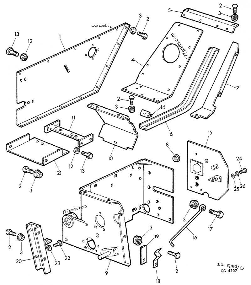 FEEDER SUPPORT [C22] - BALER John Deere 336T/WS - BALER (332, 332T/WS ...