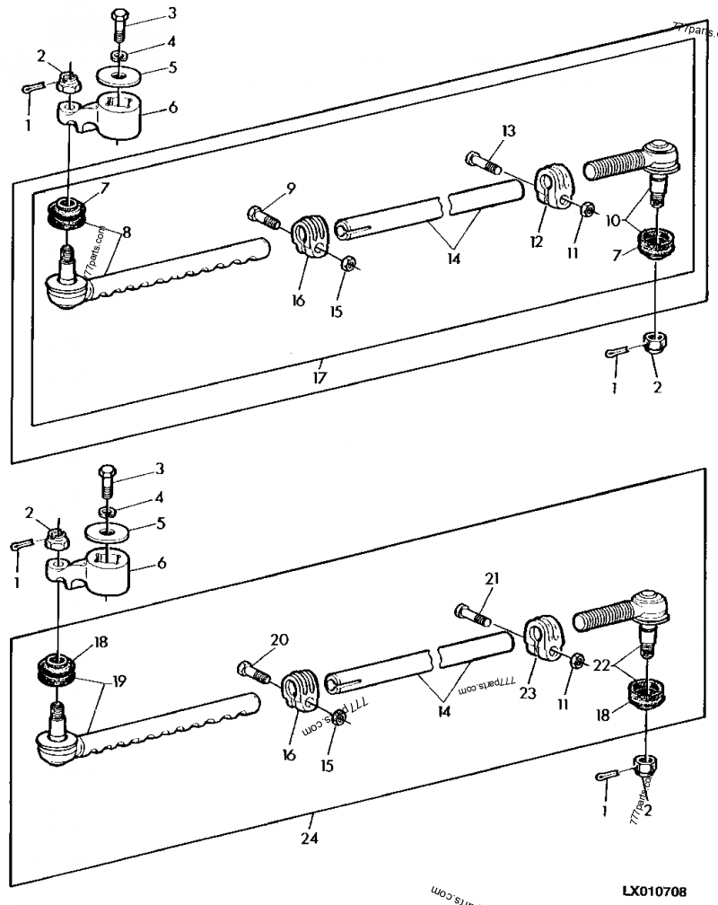 TIE ROD [23] - TRACTOR John Deere 2040S - TRACTOR (1640, 2040, 2040S ...