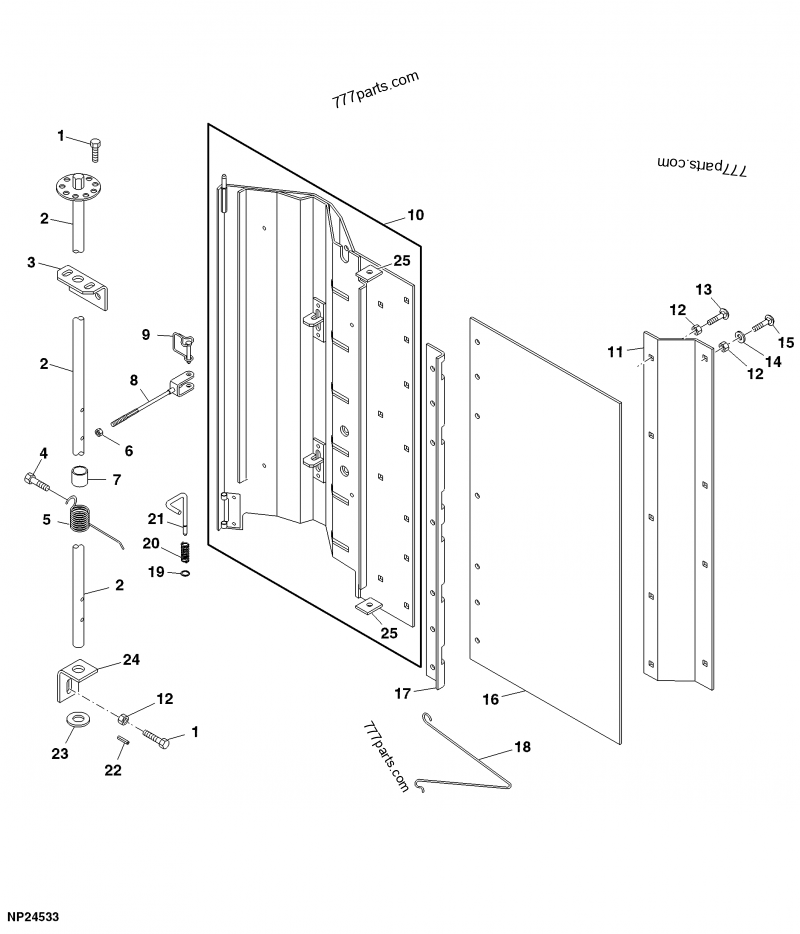 Rear Drum Pressure Plate - PICKER, COTTON John Deere 7760 - PICKER ...