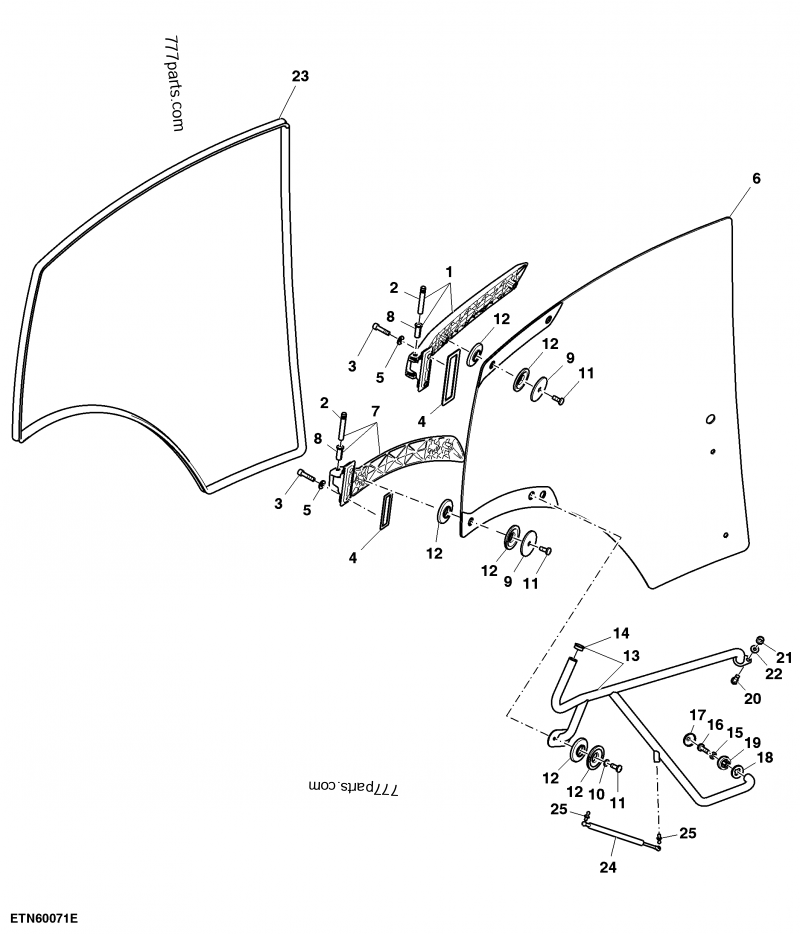 Door, LH - TRACTOR John Deere 4045HL497 - TRACTOR (6105R Tractor (North ...