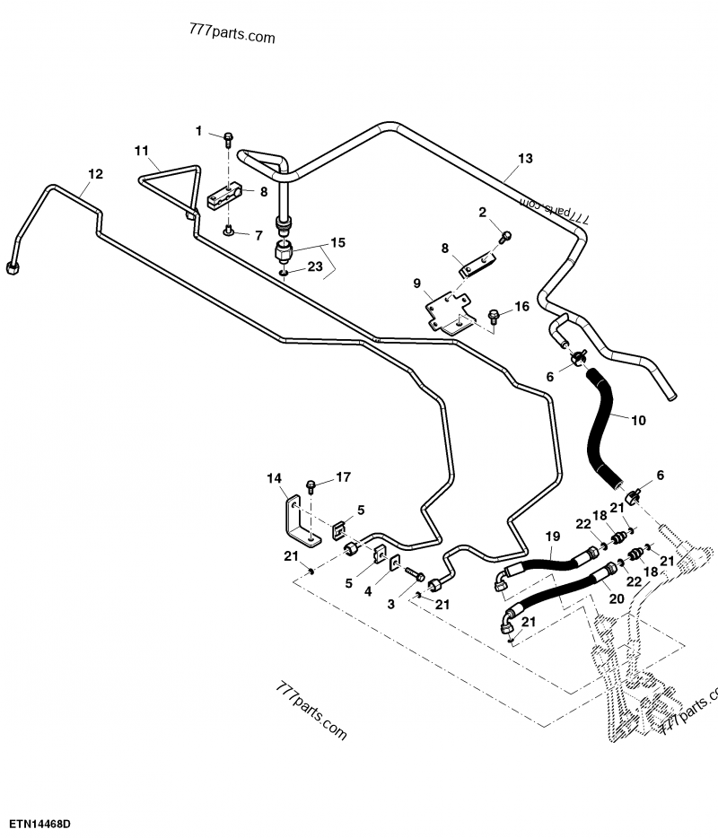 Brake Valve Lines - TRACTOR John Deere 8310R - TRACTOR (8310R Tractor ...