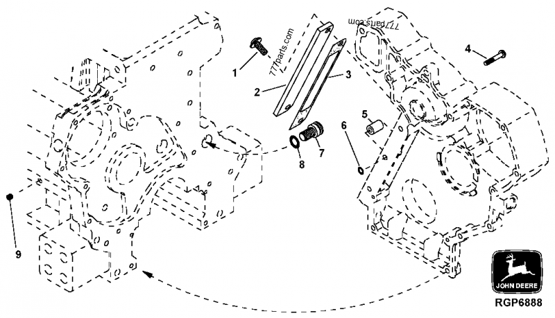 5221 (AUXILIARY DRIVE) [04L05] - ENGINE, POWERTECH John Deere 8.1 L ...