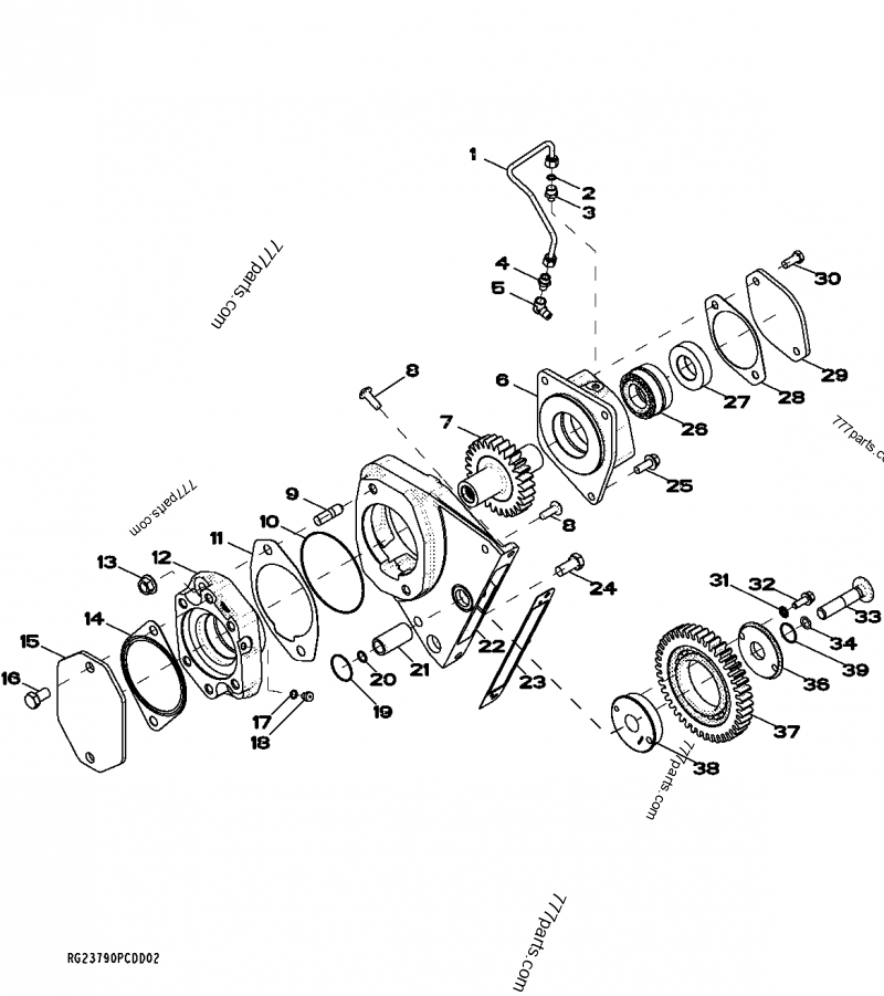 5220 (AUXILIARY DRIVE) [04L03] - ENGINE, POWERTECH John Deere 8.1 L ...