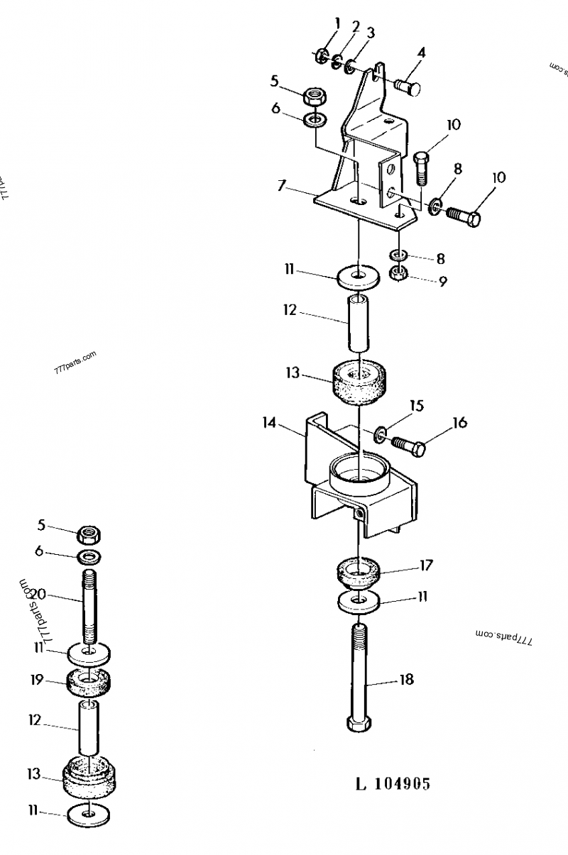SUPPORT BRACKET (WITH SG2 CAB AND RG2 ROLL GUARD) [1] - TRACTOR John ...