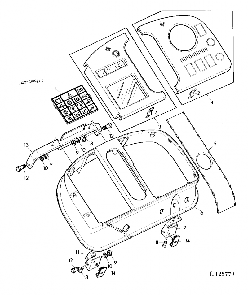 INSTRUMENT PANEL (WITH SG2 CAB) [05C12] - TRACTOR John Deere 2450 ...