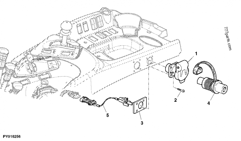 3-TERMINAL POWER OUTLET SOCKET - ENGINE, POWERTECH John Deere 4045 ...
