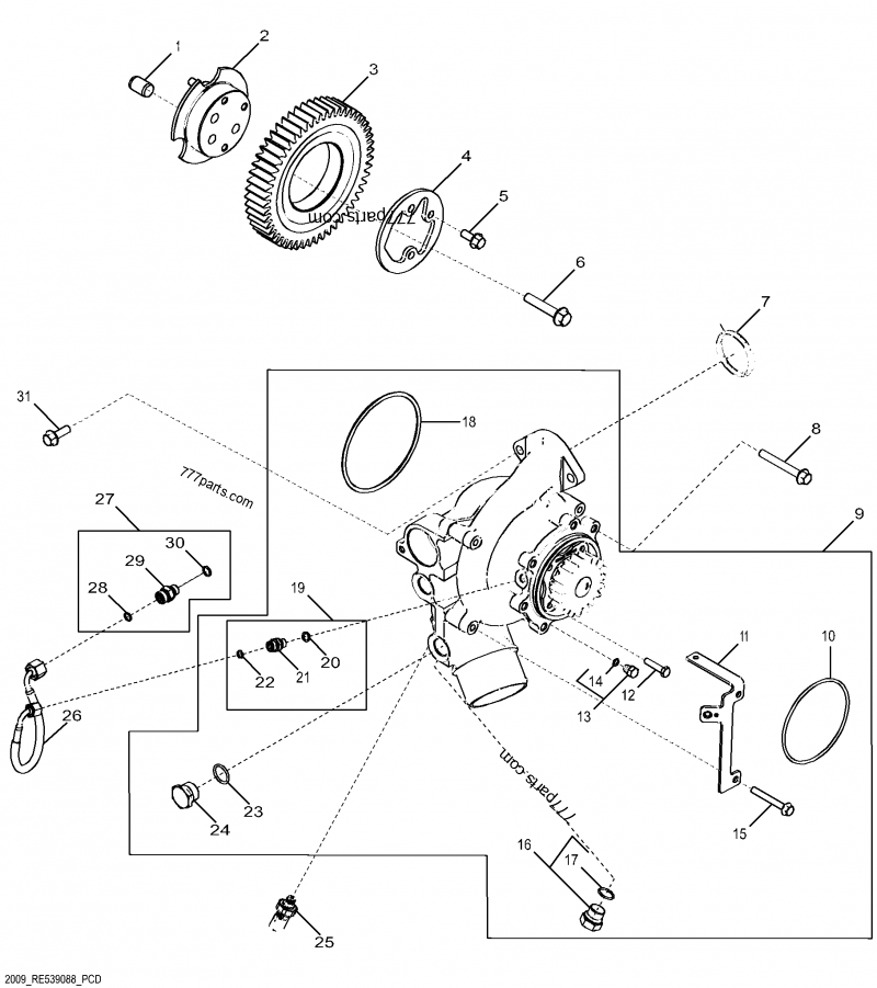 2009 Water Pump - PICKER, COTTON John Deere 7760 - PICKER, COTTON (7760 ...