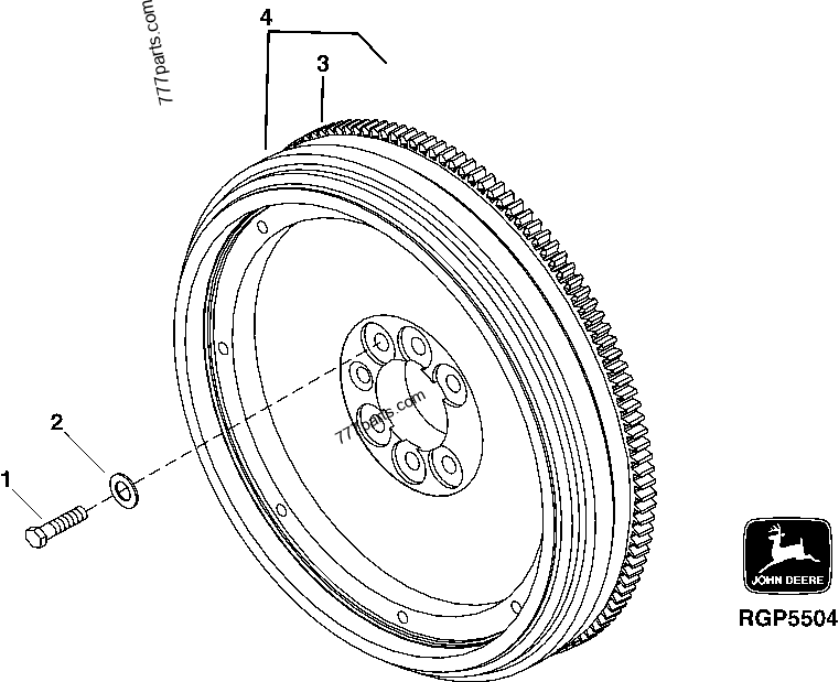 1511 (FLYWHEEL) [01D24] - ENGINE, POWERTECH John Deere 8.1L - ENGINE ...