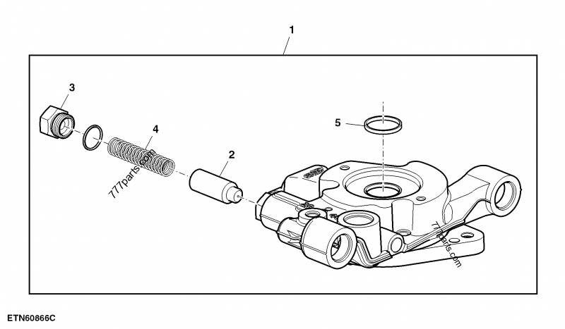 Charge Pump, Hydraulic Pump 35 cm³ - TRACTOR John Deere 4045HL497 ...