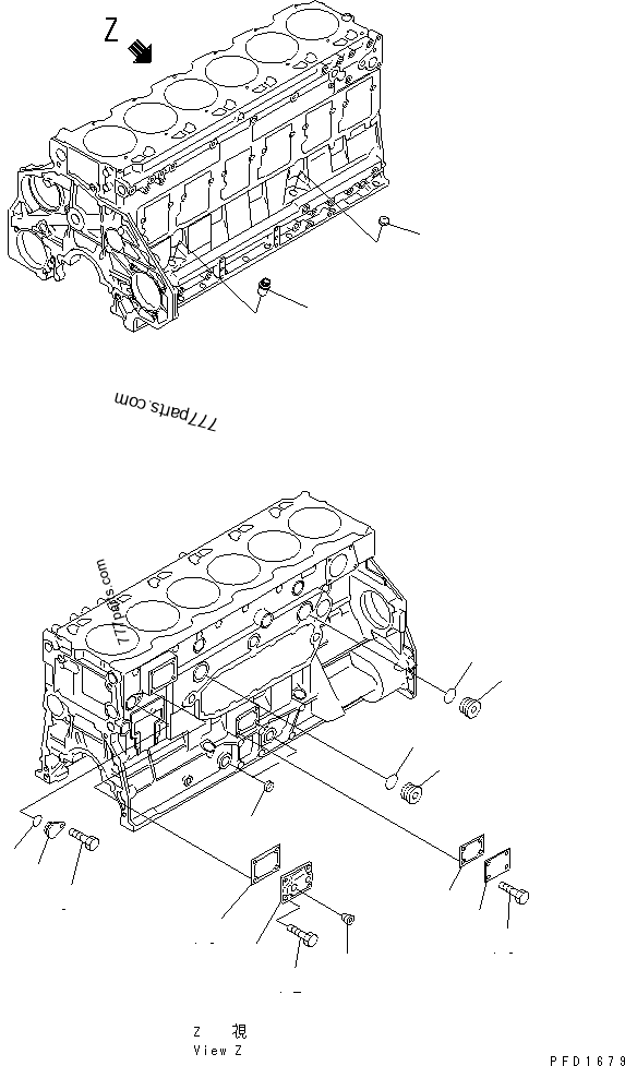 CYLINDER BLOCK (2/2) (COLD TERRAIN SPEC.) (-40?C)(#69524-76885 ...