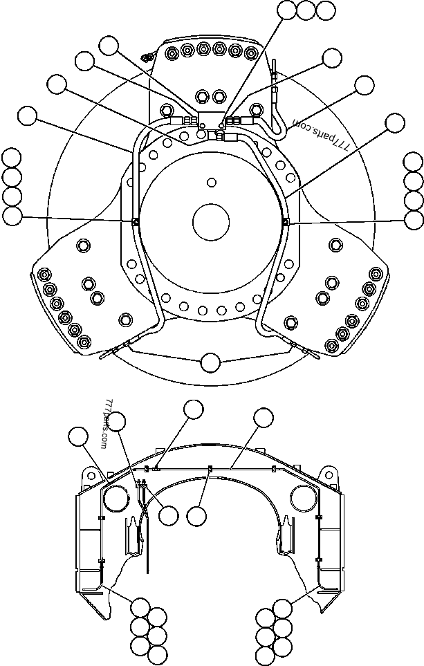 FRONT BRAKE PIPING - Trucks Komatsu AFE47-J/N | 777parts.com