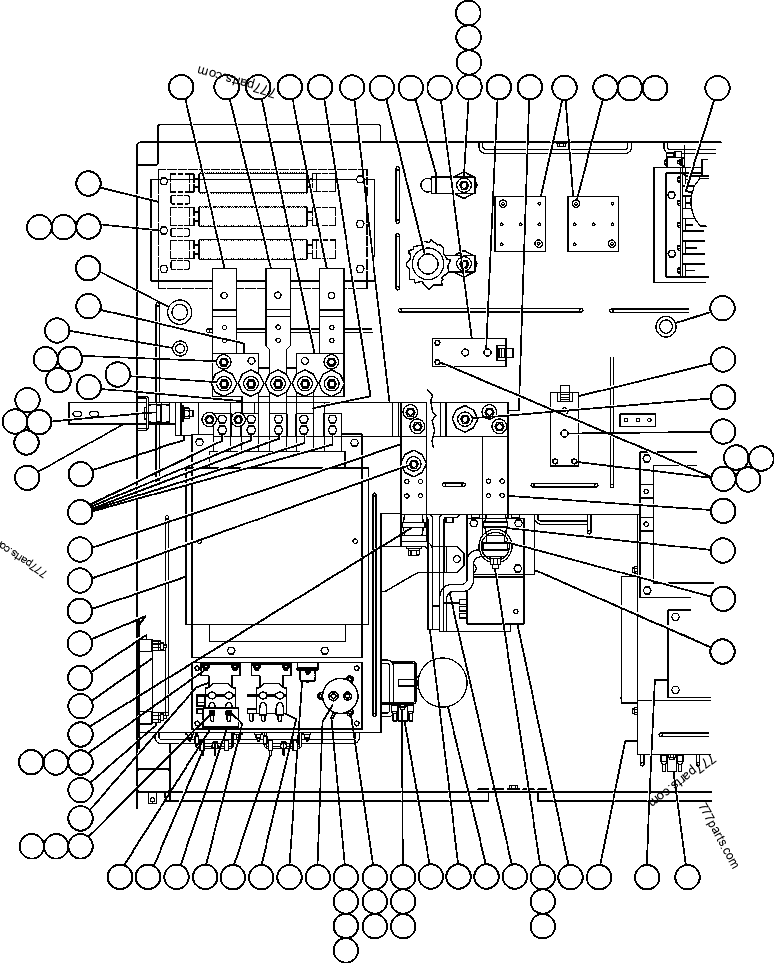 CONTROL CABINET (TOP LEFT VIEW) - Trucks Komatsu AFE48-CJ/CR | 777parts.com